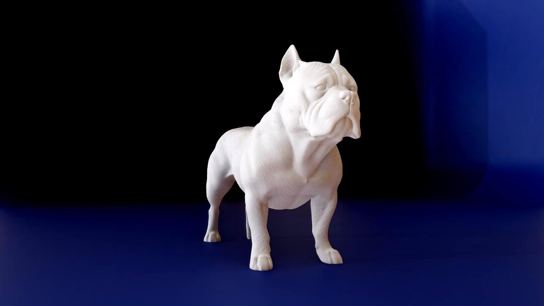 American Bully Pitbull Dog Memorial Statue 3d Printing Stl File, Dog ...