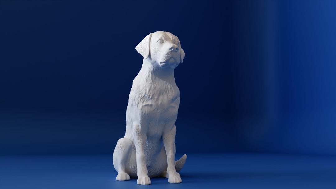 Labrador Dog Pet Memorial Statue 3d Printing Stl File, Sculpture ...