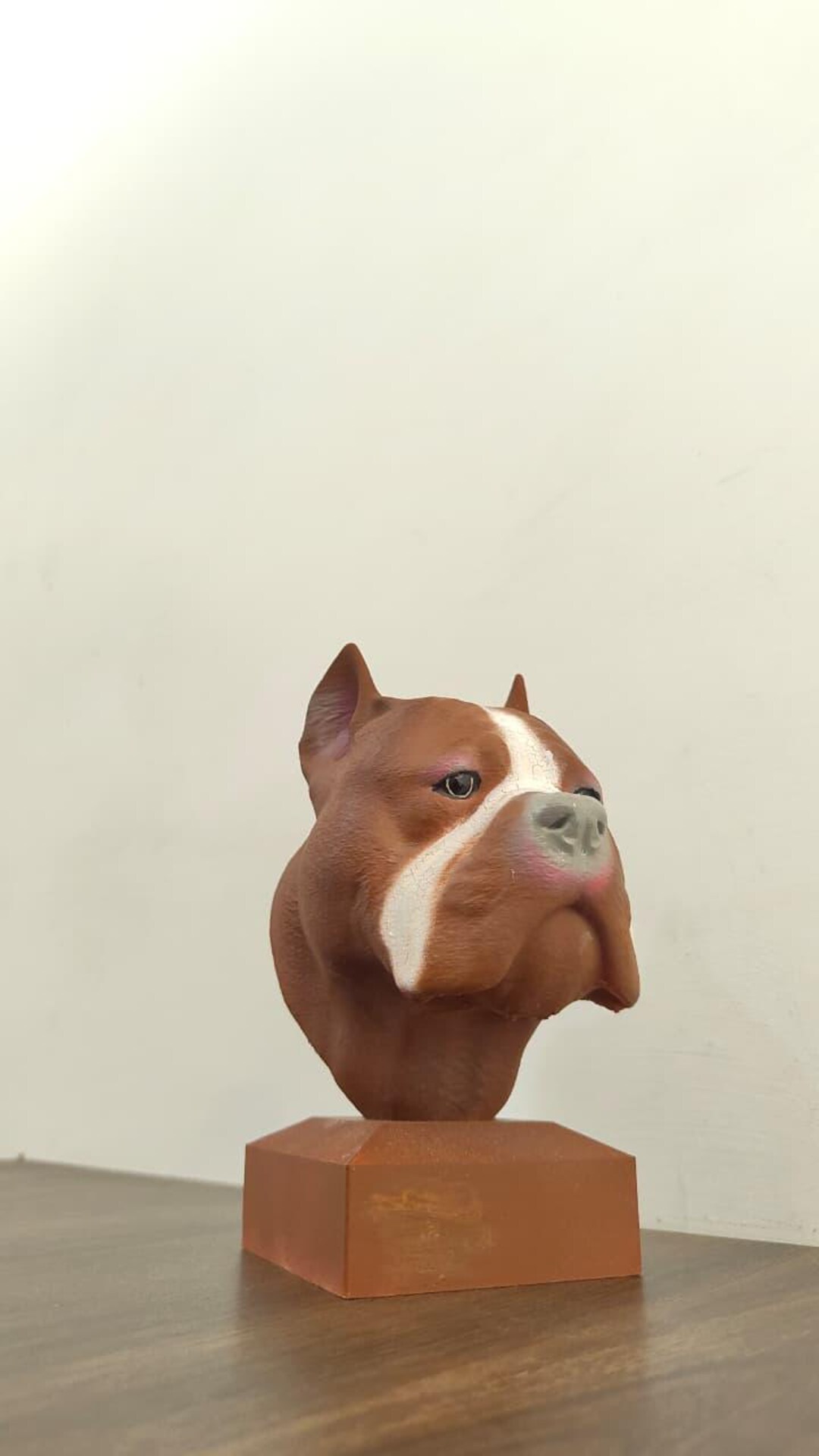 American Bully Pitbull Dog Head Memorial Bust Statue3d Printing Stl ...