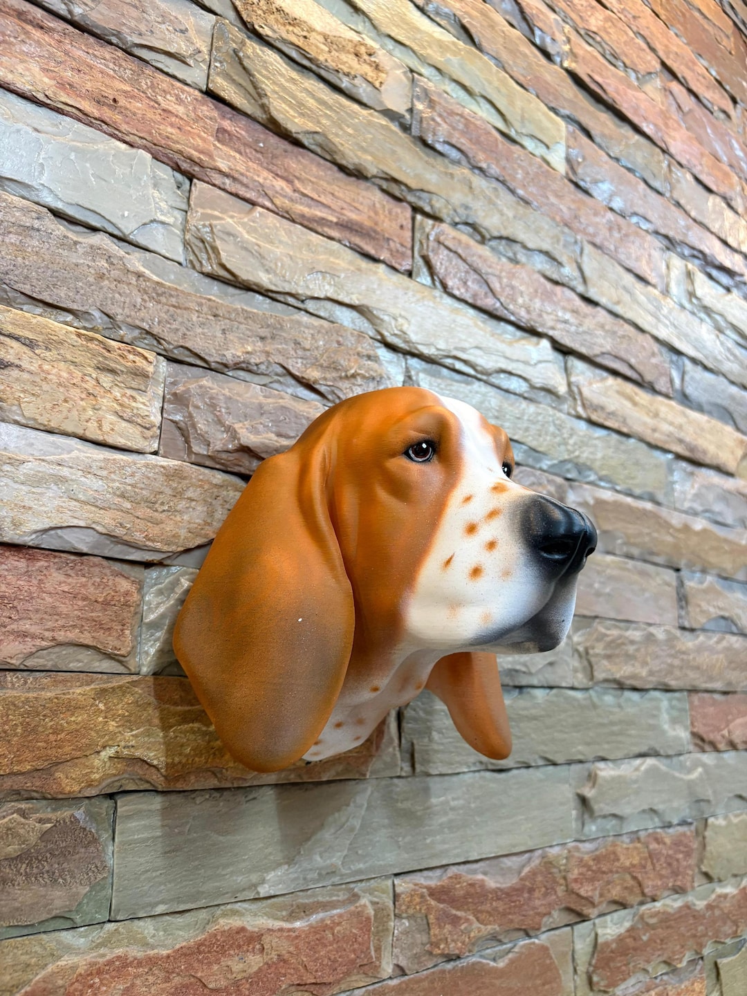 Basset Hound Dog Head Wall Mount 3d Printing Stl File, Dog Head, Pets ...