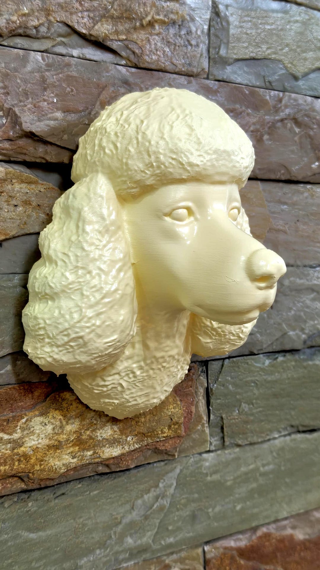 Poodle Dog Head Wall Mount 3d Printing Stl File, Dog Head, Pets, Statue ...
