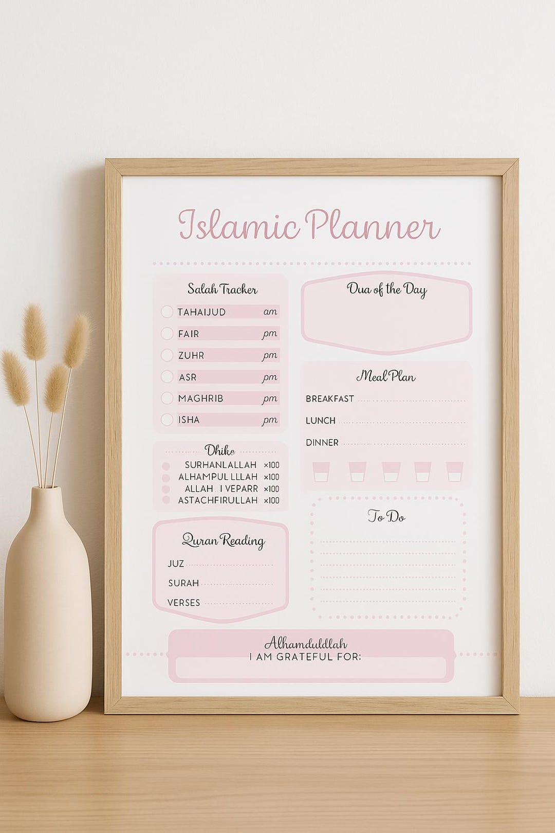 Islamic Daily Planner | Salah Tracker + Dua + Dhikr + Meal Plan ...