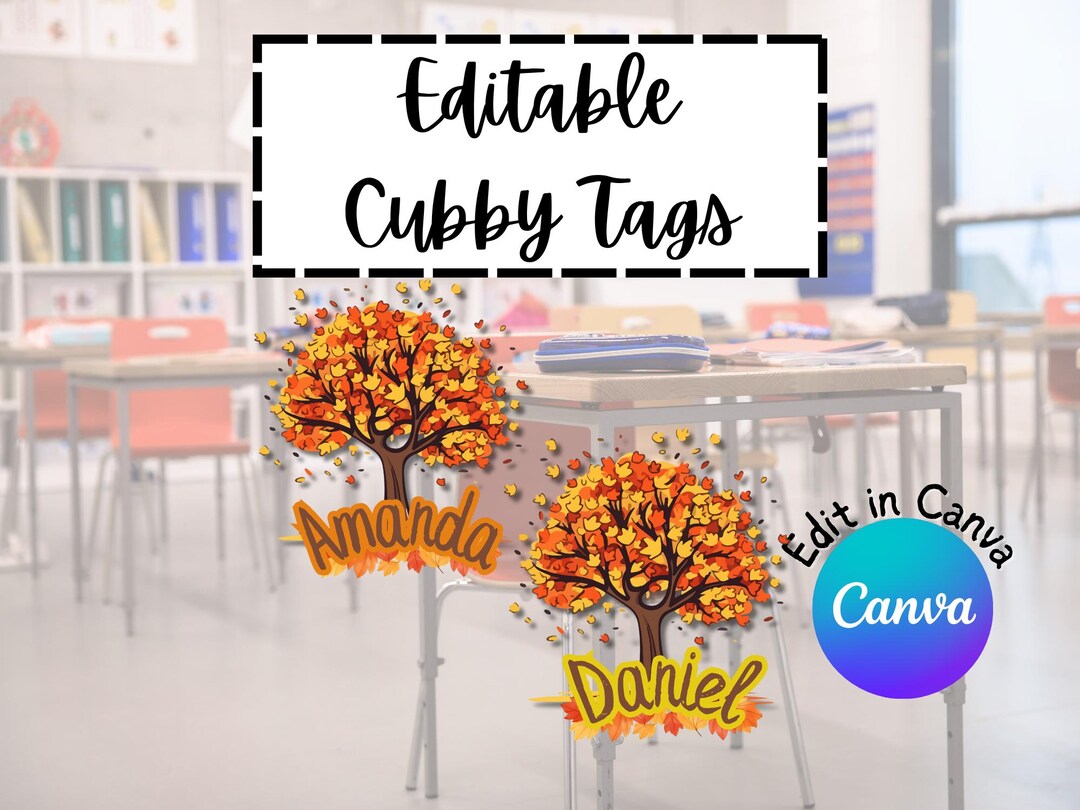 Editable Autumn Tree Cubby Tags | Fall Classroom Labels | Printable ...