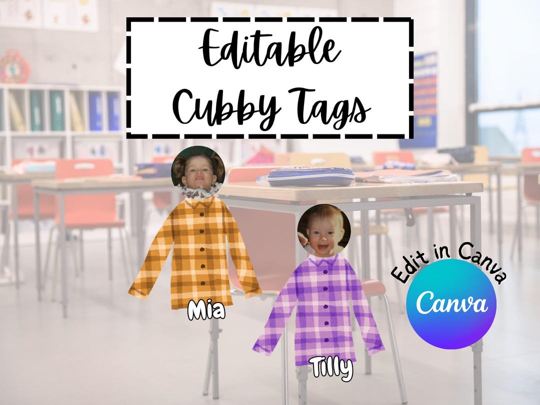 Editable Plaid Shirt Cubby Tags | Fall Classroom Labels | Funny Photo ...