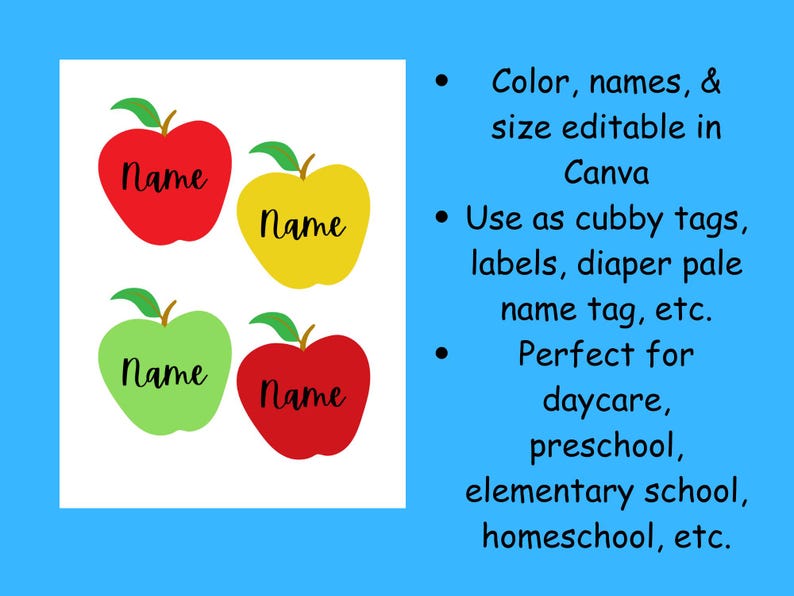 Editable Apple Cubby Tags | Classroom Labels for Teachers & Homeschool ...