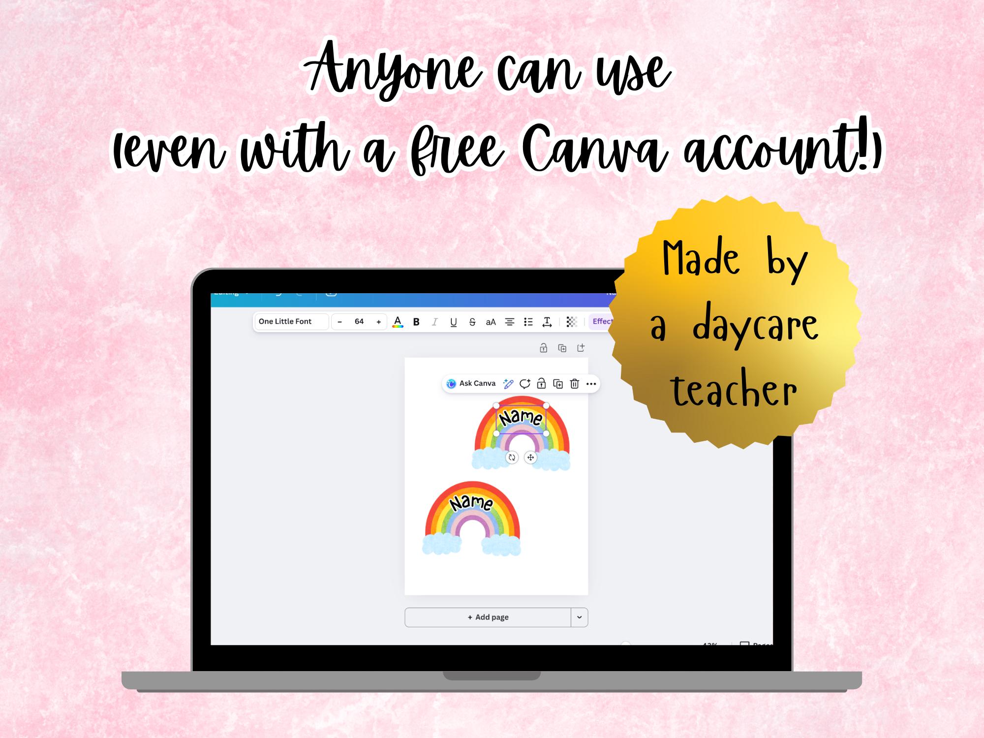 Rainbow Cubby Tags | Editable Classroom Name Labels | Bright Rainbow ...