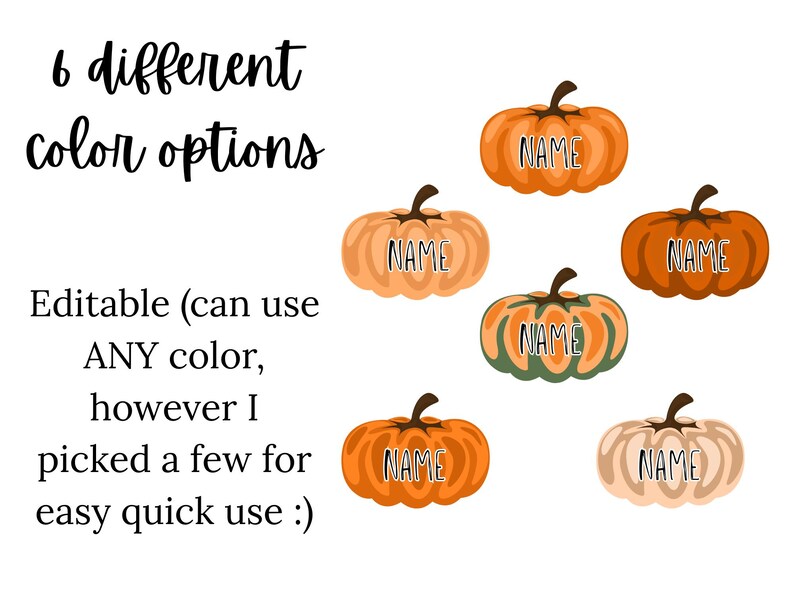 Editable Pumpkin Cubby Tags | Classroom Labels for Teachers ...