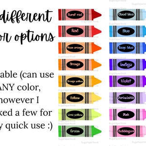 Editable Crayon Cubby Tags: Printable Classroom Labels (canva Template ...