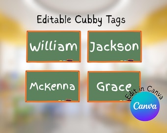 Caterpillar Cubby Label, Eric Carle Inspired, for Daycare or Prek ...