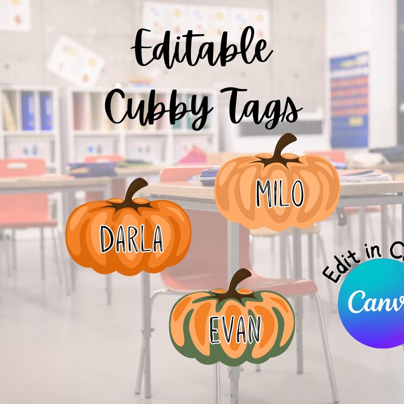 Fall Name Tag Printables - Etsy