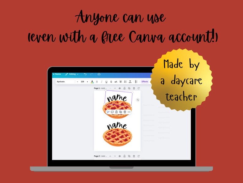 Editable Pie Cubby Tag Bundle | Apple, Pumpkin & Cherry Pies | Fall ...