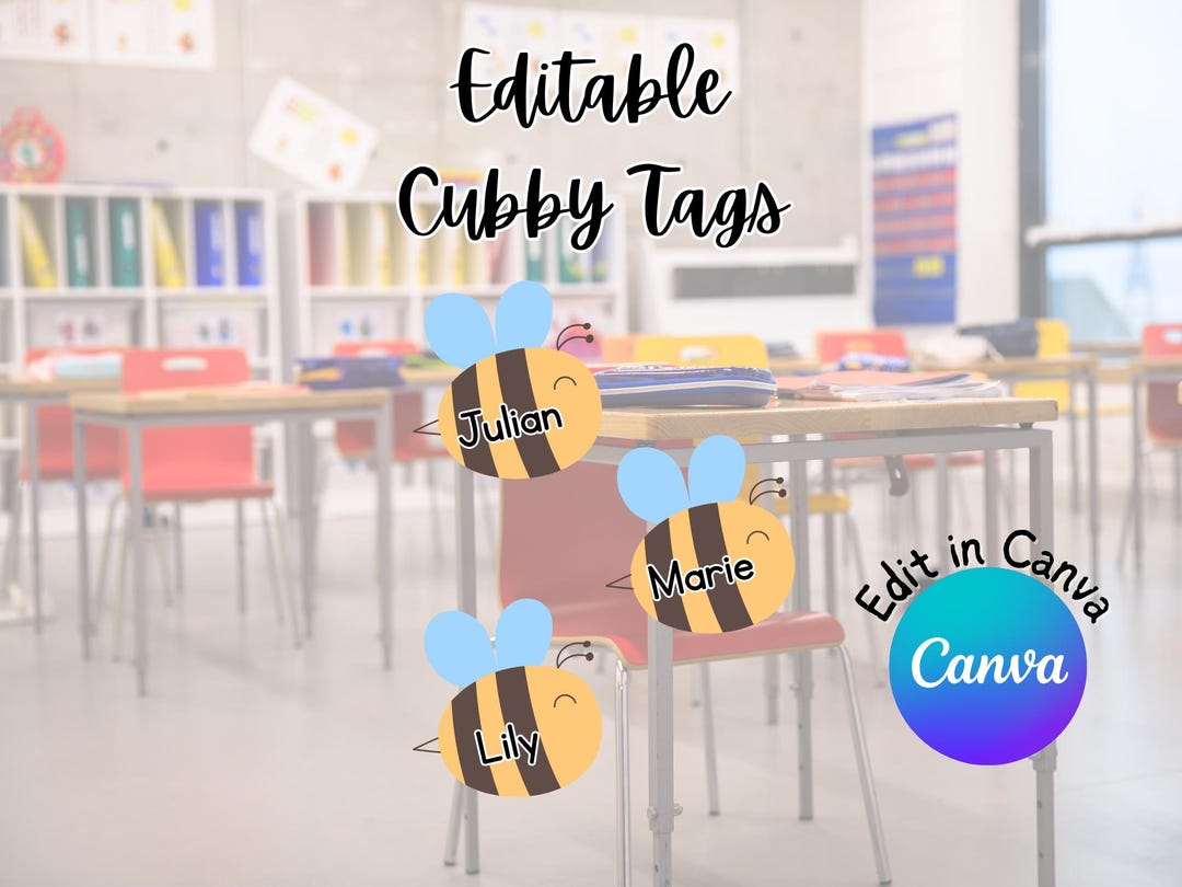 Editable Bumblebee Cubby Tags | Classroom Labels for Teachers ...