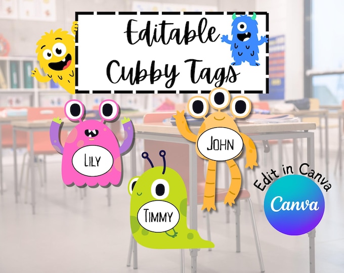 Retro Frog Printable for Kids, Cubby Tags, Editable Name Tags, Editable ...