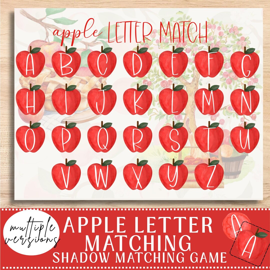 Apple Letter Match - Fall Learning Activity - Learn the Letters ...