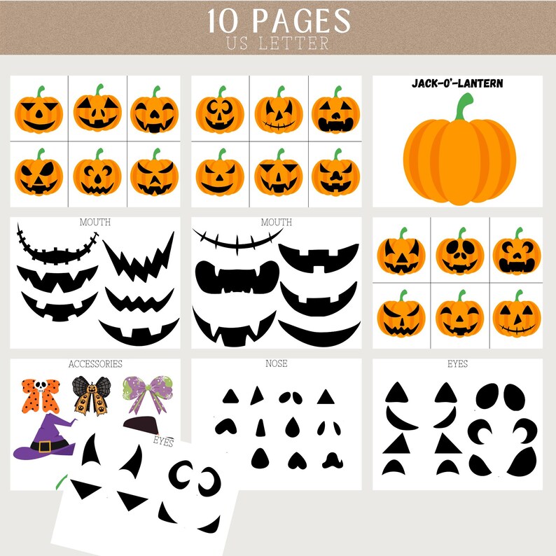 Jack-o'-lantern Craft Activity for Preschool, Kindergarten, Classrooms ...