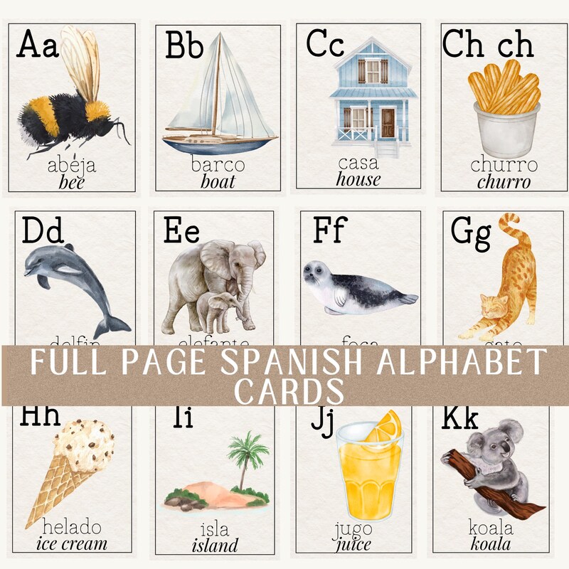 Spanish Alphabet - Etsy