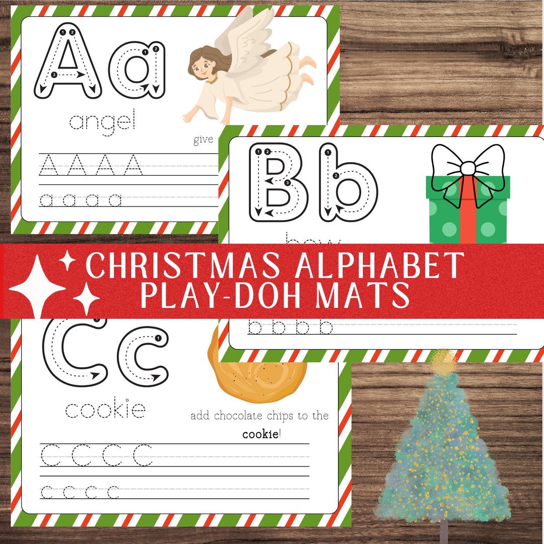 Christmas Play-doh Mats: Christmas Preschool Printable Activity/craft ...