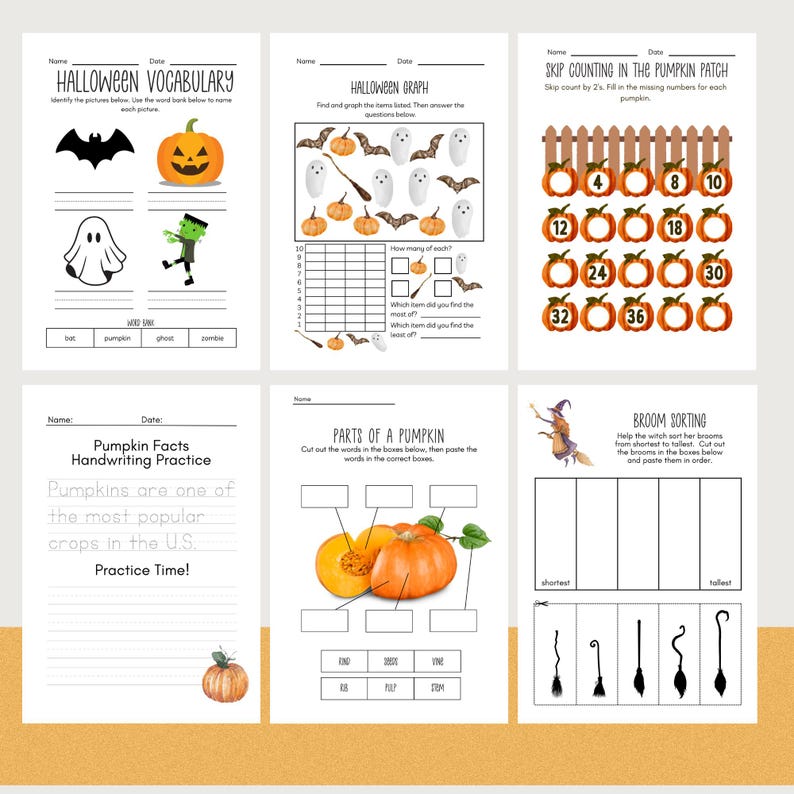 Halloween Worksheet Activity Printable Page for Kids - 41 Worksheet ...