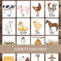 Farm Animals Montessori 3-part Cards (REAL IMAGES) | Farm Vocabulary ...