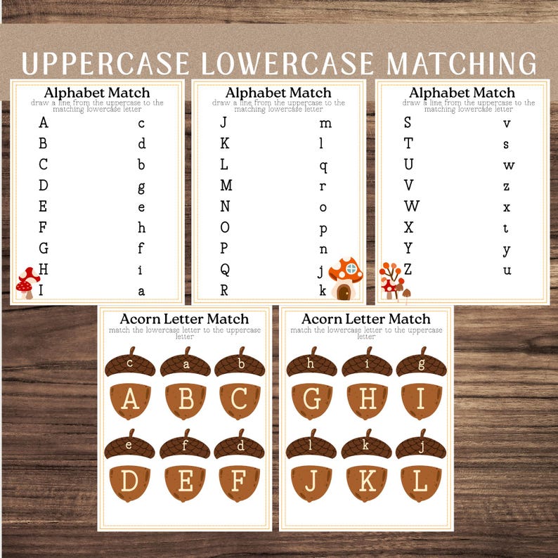 Autumn Preschool Letters Worksheets Mini Packet - Etsy