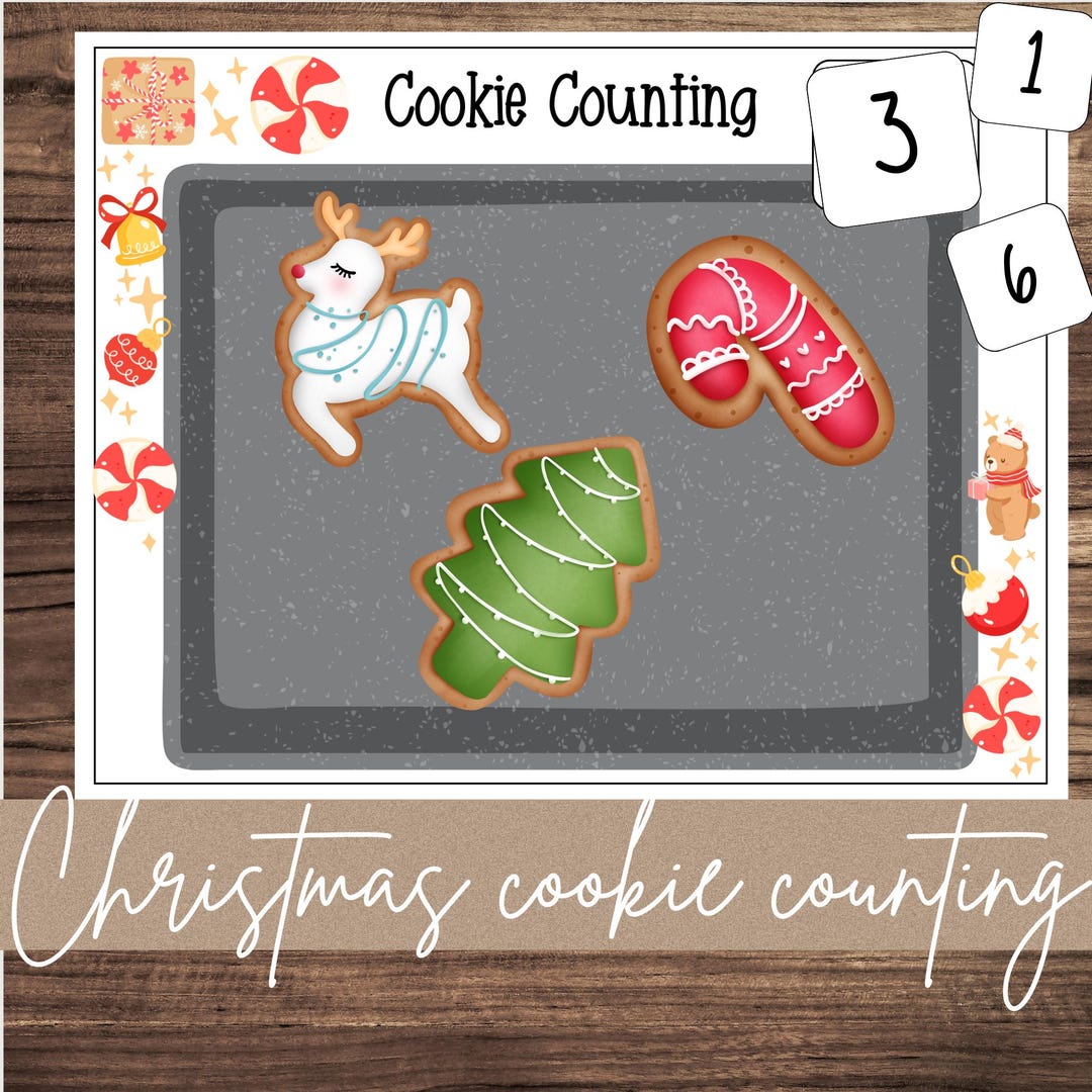Christmas Cookie Counting Activity: Preschool Number Recognition (PDF ...