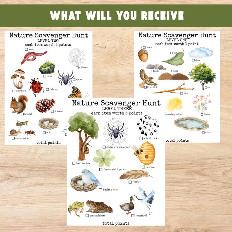 Nature Scavenger Hunt for Kids: Hiking & Camping Activity (digital ...