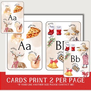 Christmas Alphabet Flashcards: Preschool Christmas Craft Printable - Etsy