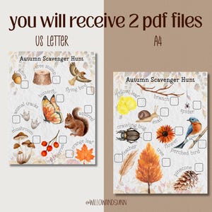 Autumn Scavenger Hunt Printable | Fall Activity for Toddlers and ...