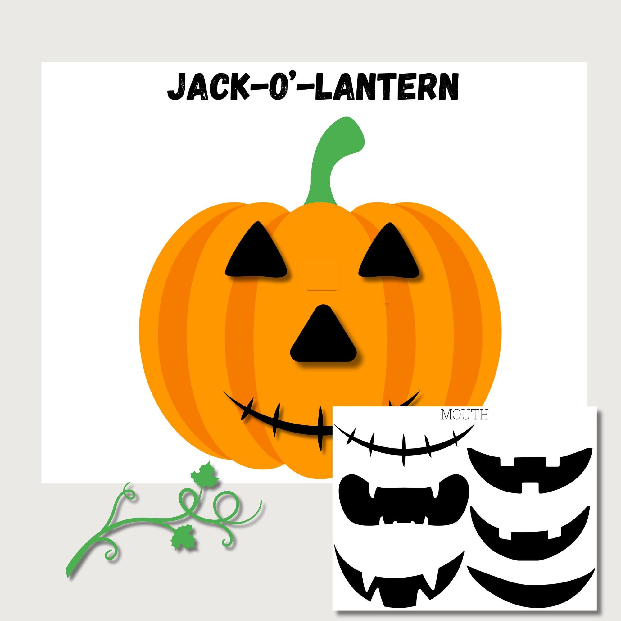 Jack-o'-lantern Craft Activity for Preschool, Kindergarten, Classrooms ...