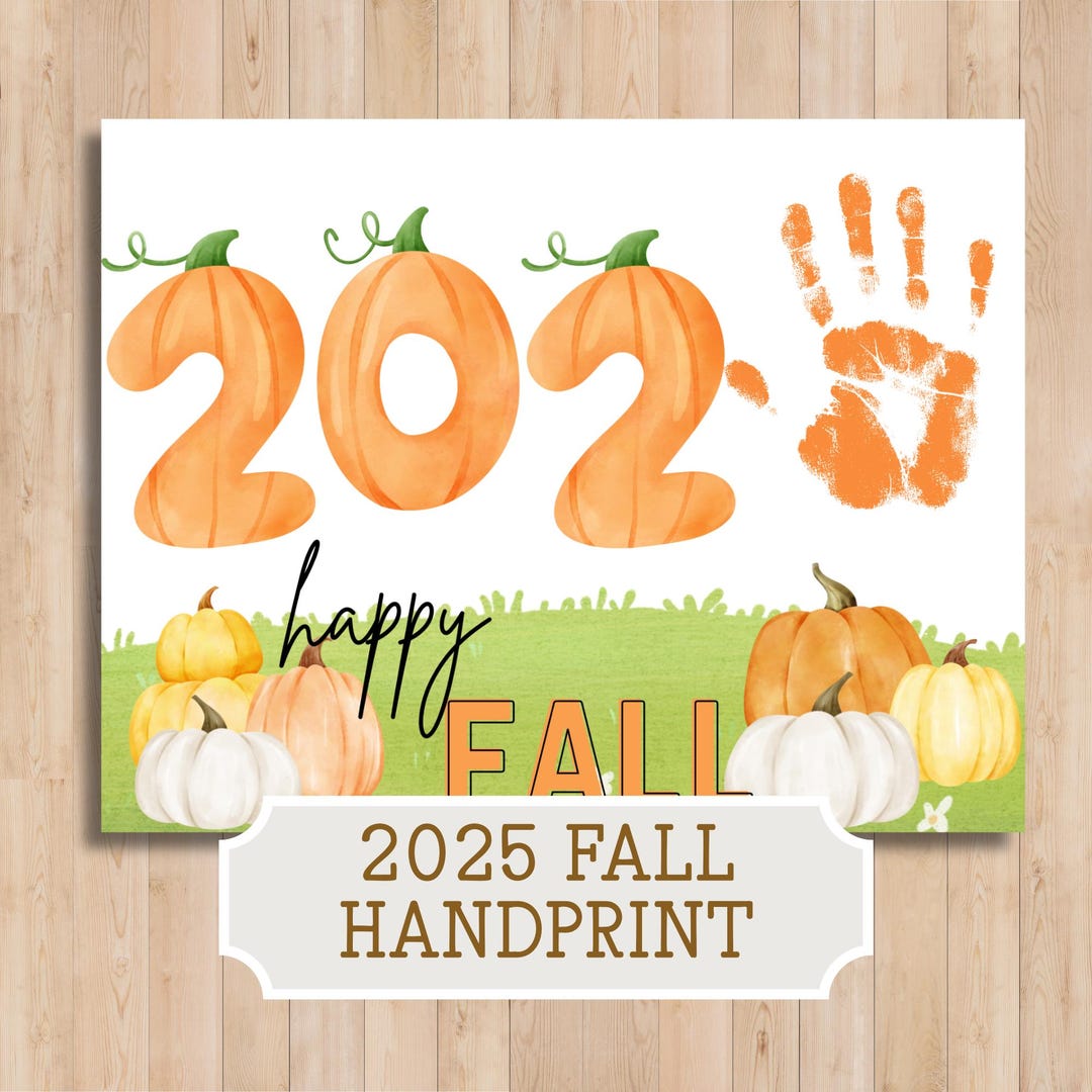 Autumn Preschool Handprint 2025 | Fall Craft Activity for Kids - Etsy