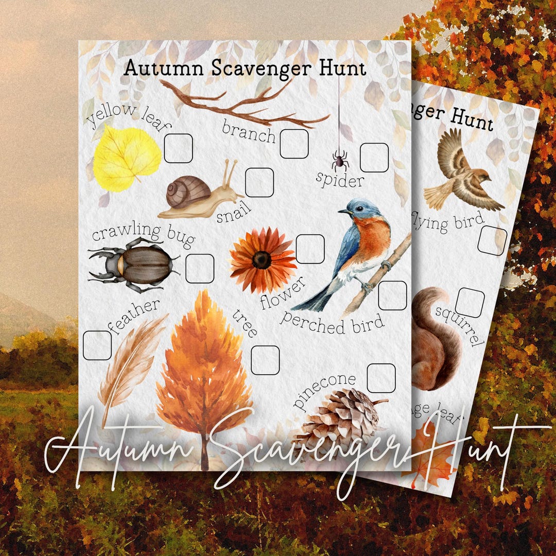 Autumn Scavenger Hunt Printable | Fall Activity for Toddlers and ...