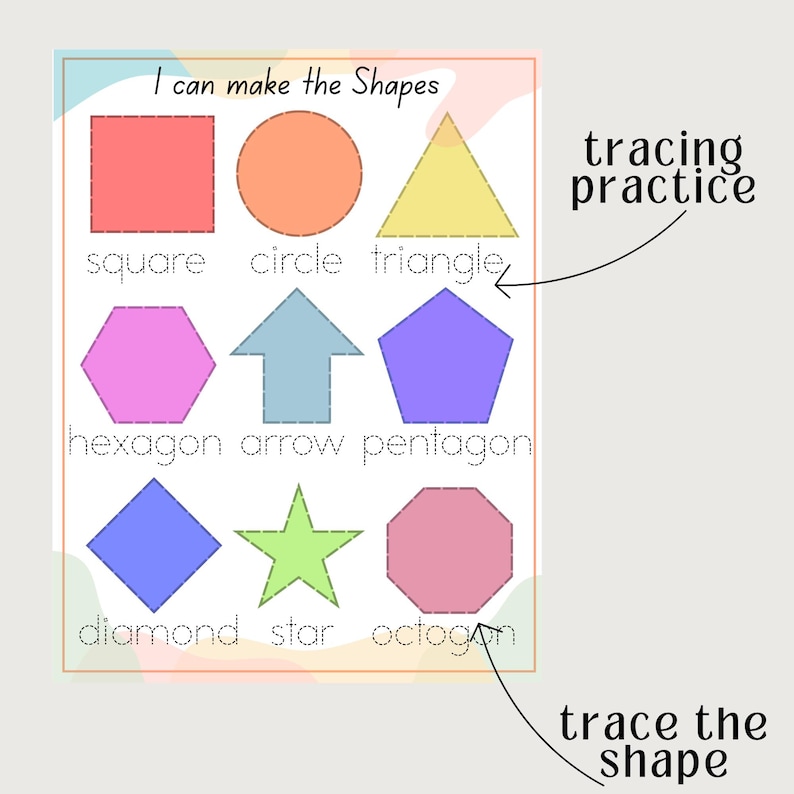 Shapes Tracing Play Dough Mat for Preschool - Etsy