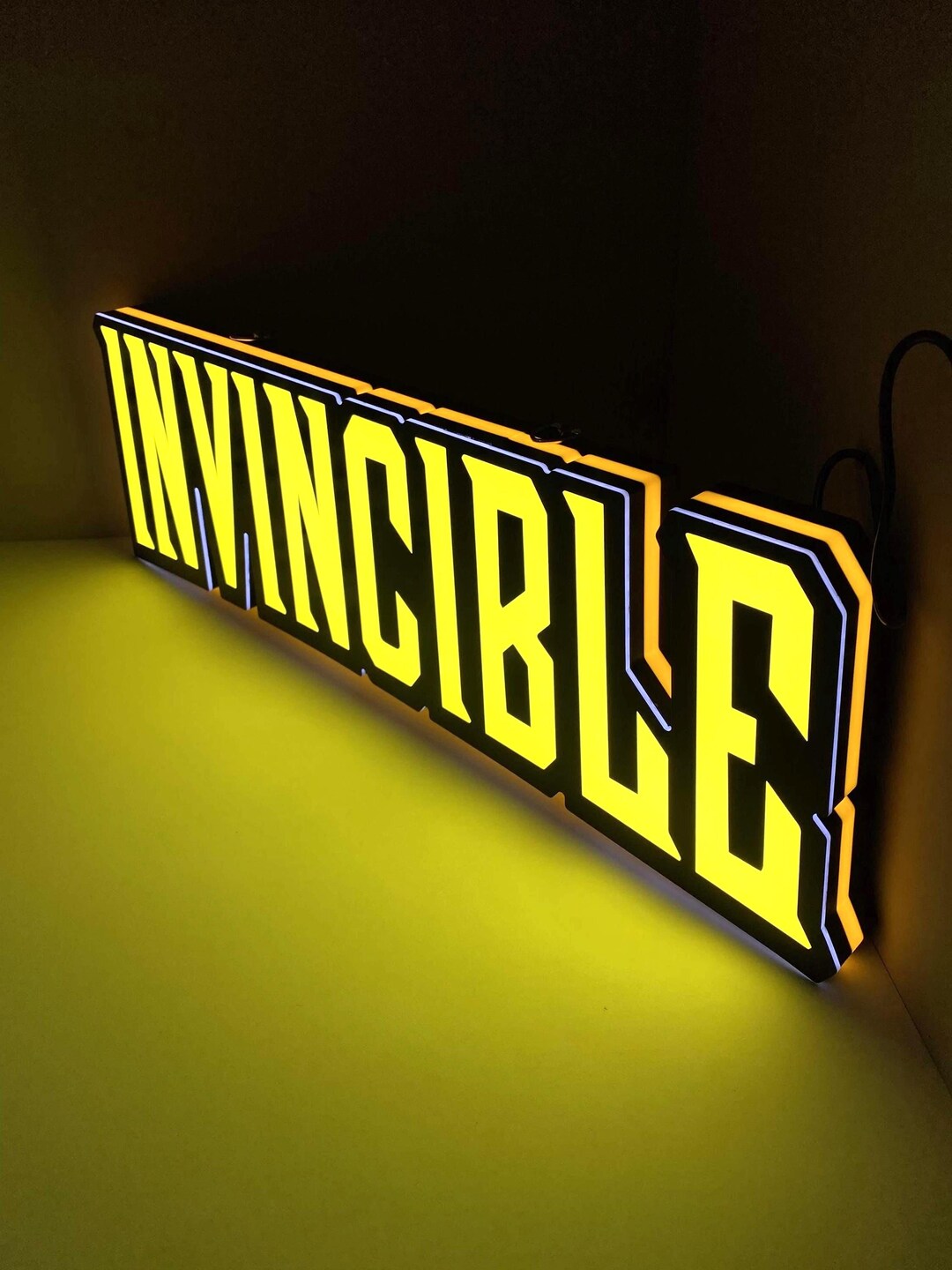 Invincible Comic Sign Light, Custom Superhero Wall Art for Game Room ...