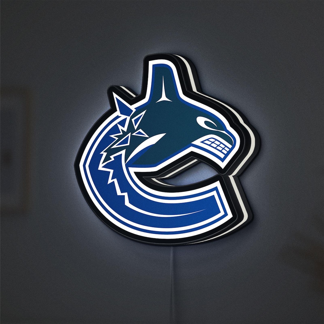 Vancouver Canucks LED Light Box, Custom UV Printed Acrylic Team Sign ...