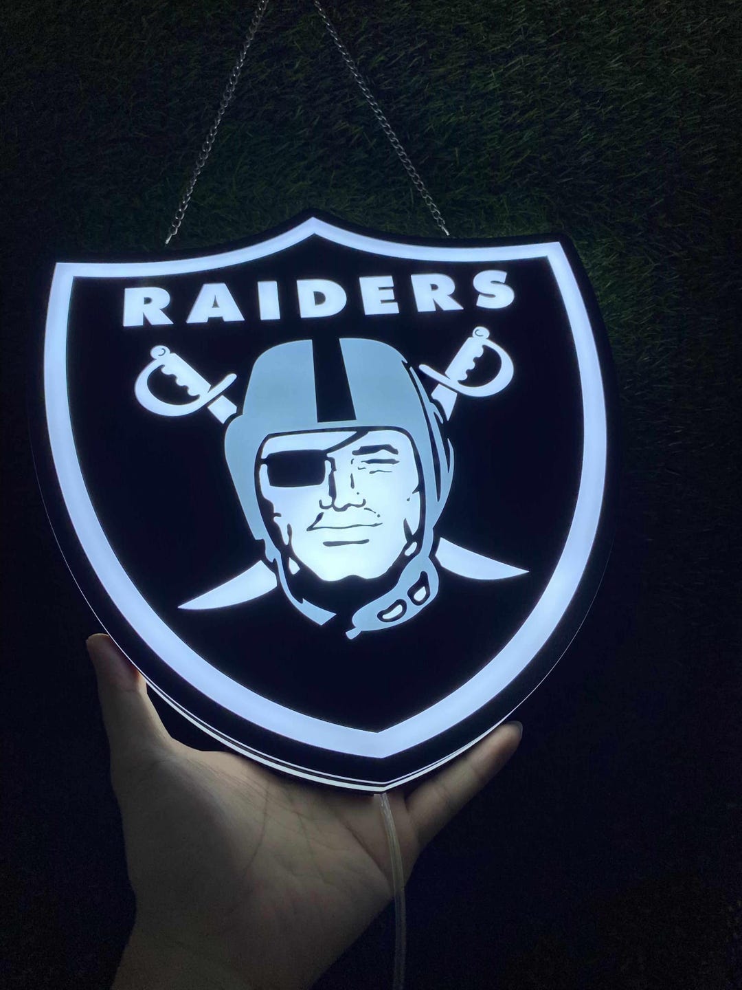 Las Vegas Raiders LED Light Box, Custom Team Sign Lamp, Football Fans ...