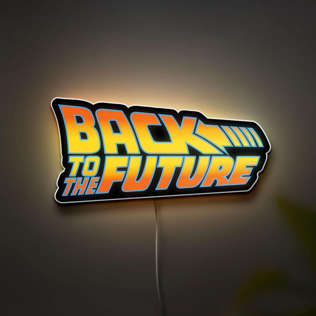Back to the Future Logo LED Sign, Led Lightbox, BTTF Led Wall Art Decor ...