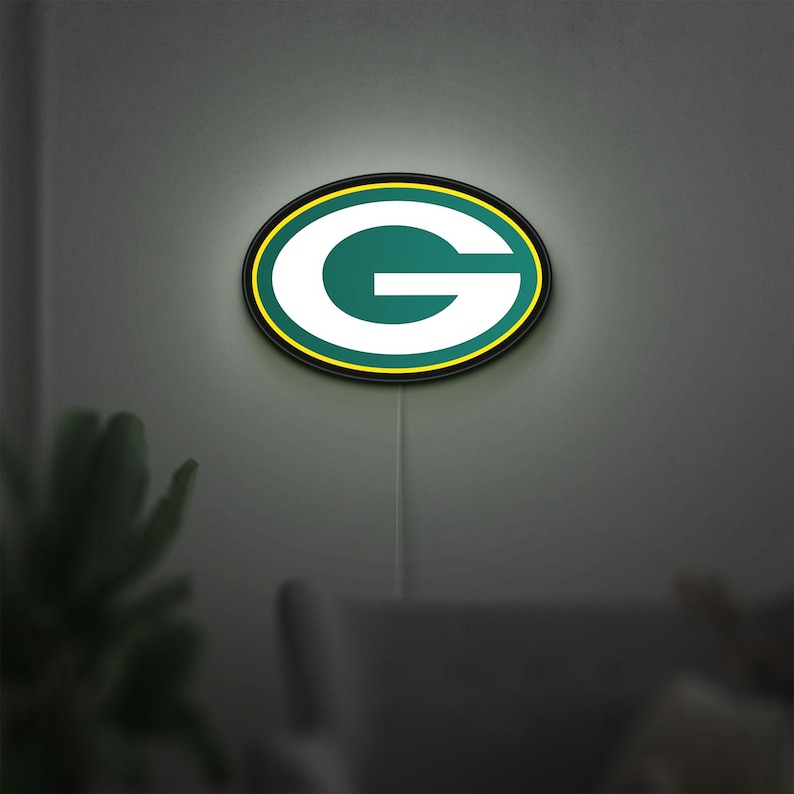 Green Bay Packers LED Light Box, 3D Printed Acrylic Sign, Team Logo ...