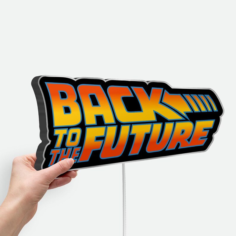 Back to the Future Logo LED Sign, Led Lightbox, BTTF Led Wall Art Decor ...