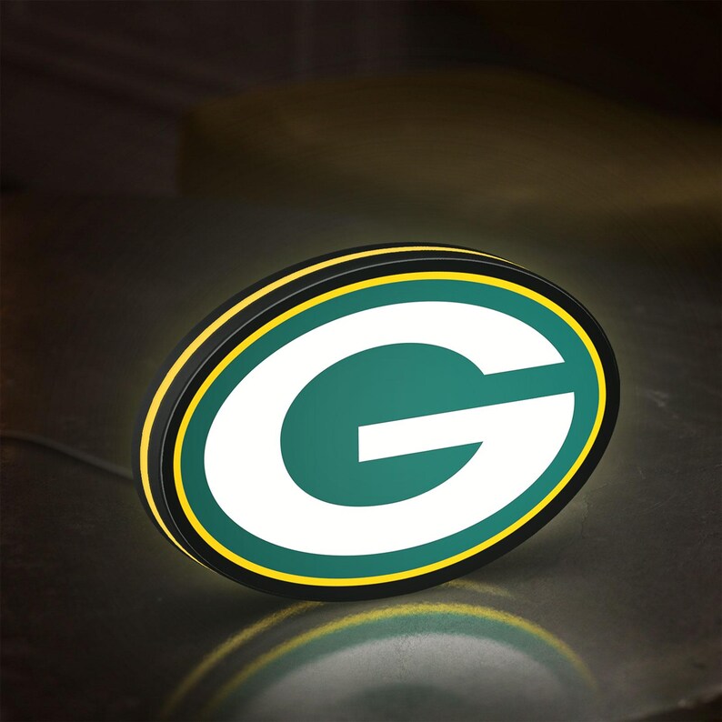 Green Bay Packers LED Light Box, 3D Printed Acrylic Sign, Team Logo ...