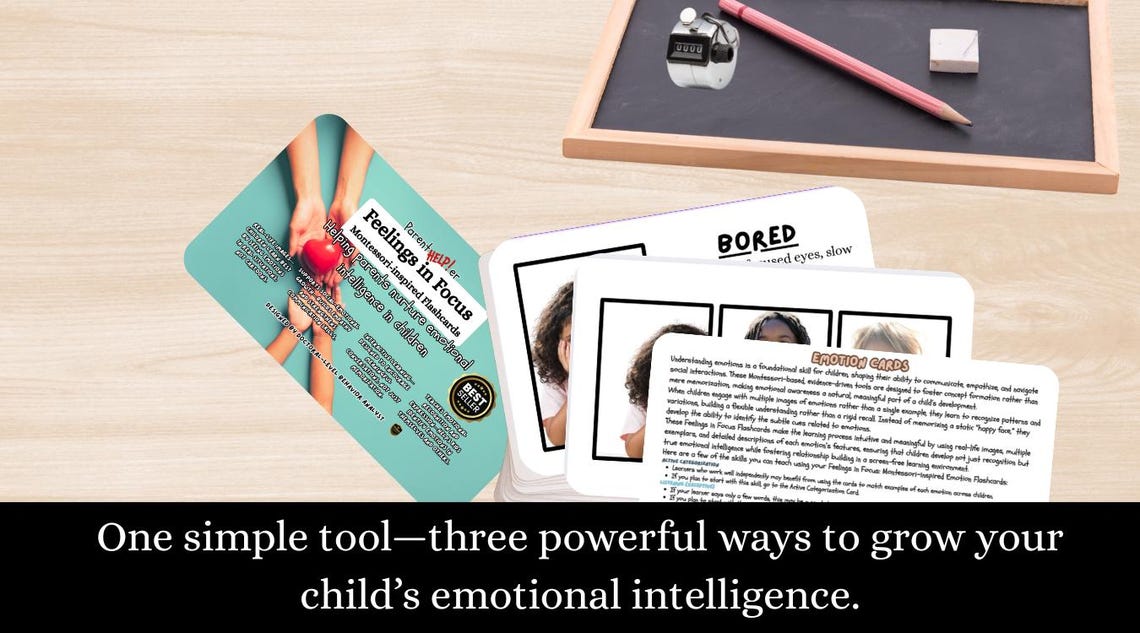 Montessori Flashcard Set to Teach Kids About Emotions-homeschool Ally ...