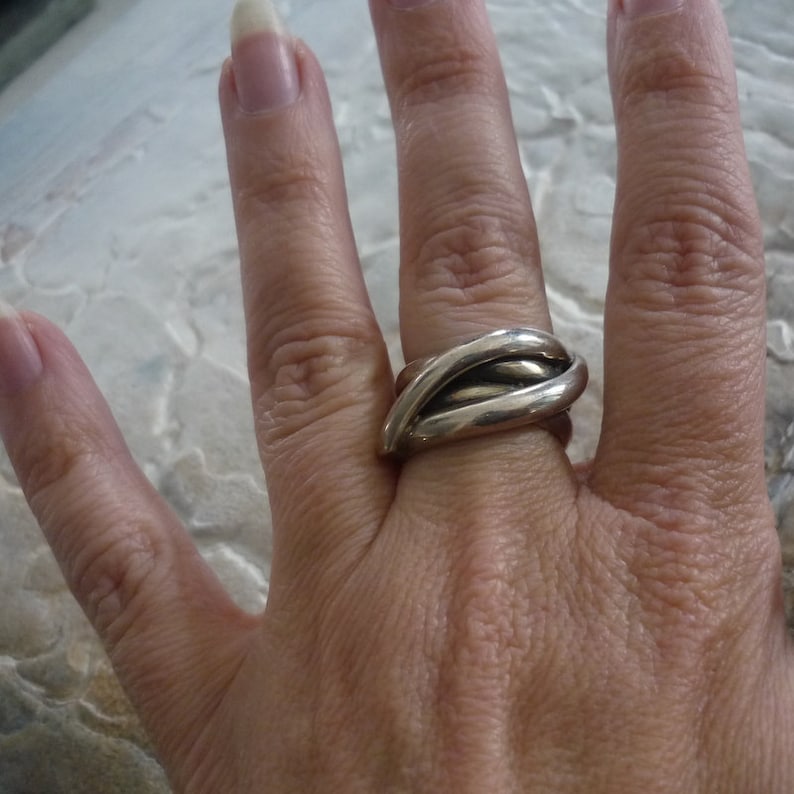 Sterling Silver Ring Wire Wrapped Ring Organic Silver Ring - Etsy