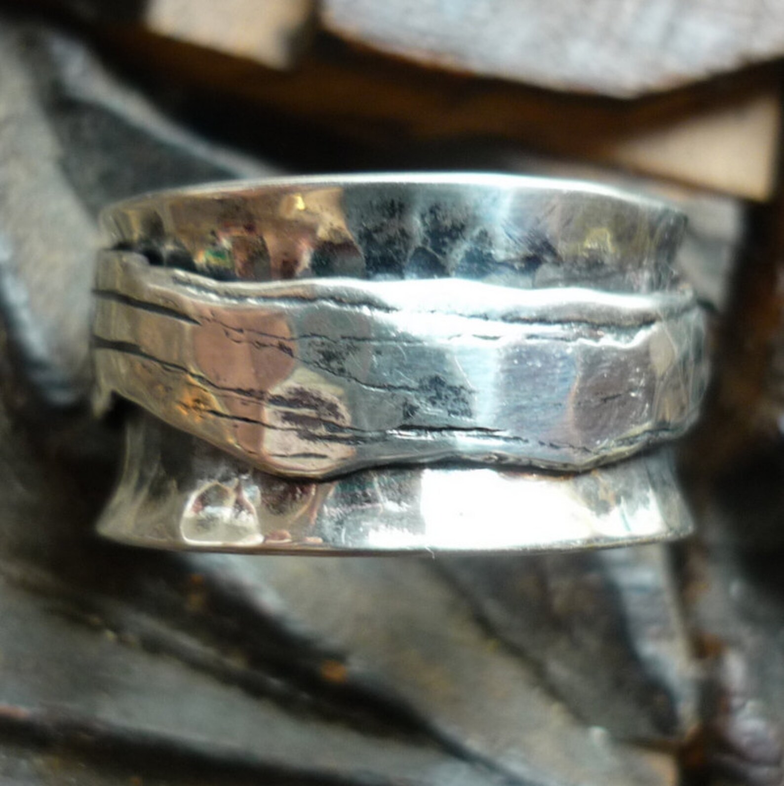 Sterling Silver Ring Wide Silver Band Chunky Silver Ring | Etsy