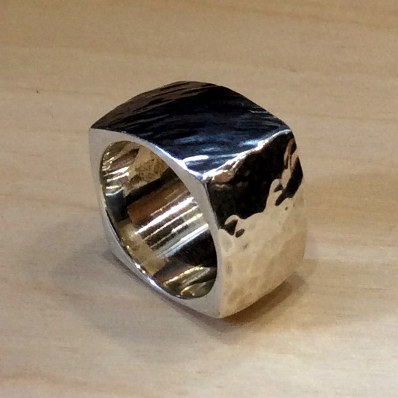 Silver Square Rings - Etsy