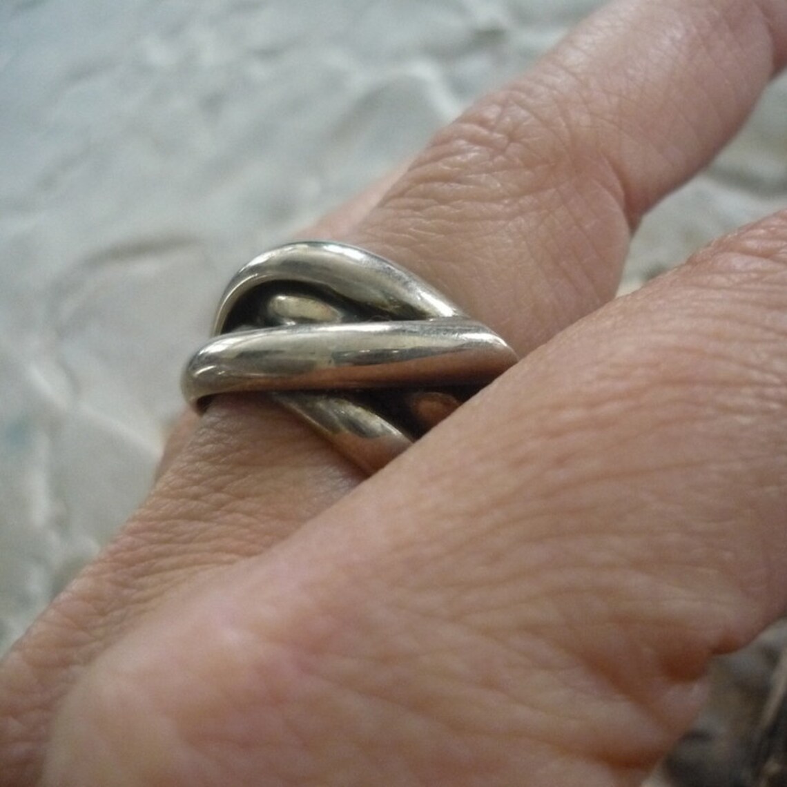 Sterling Silver Ring Wire Wrapped Ring Organic Silver Ring - Etsy
