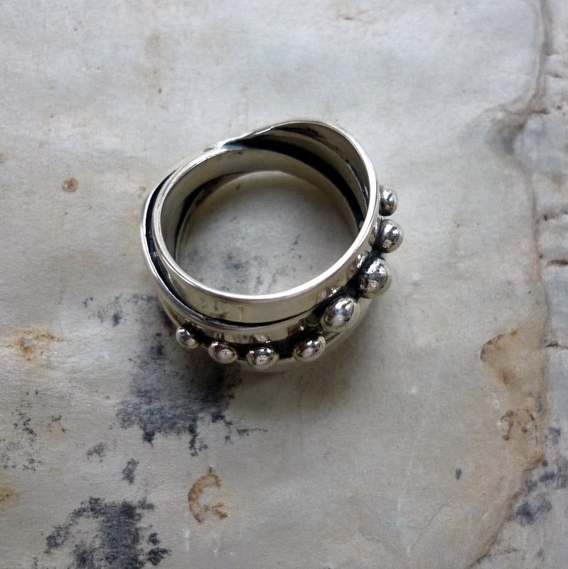 Sterling Silver Ring Wire Wrapped Silver Ring Wide Silver | Etsy