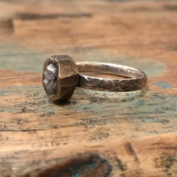 Rustic Silver Ring - Etsy