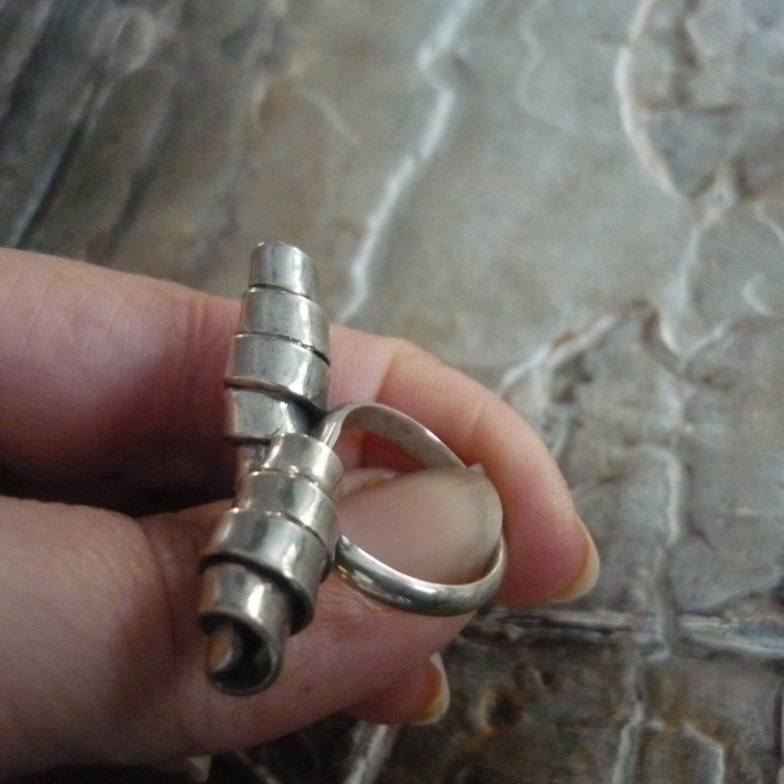 Organic Silver Ring Sterling Silver Ring Wire Wrapped Ring - Etsy