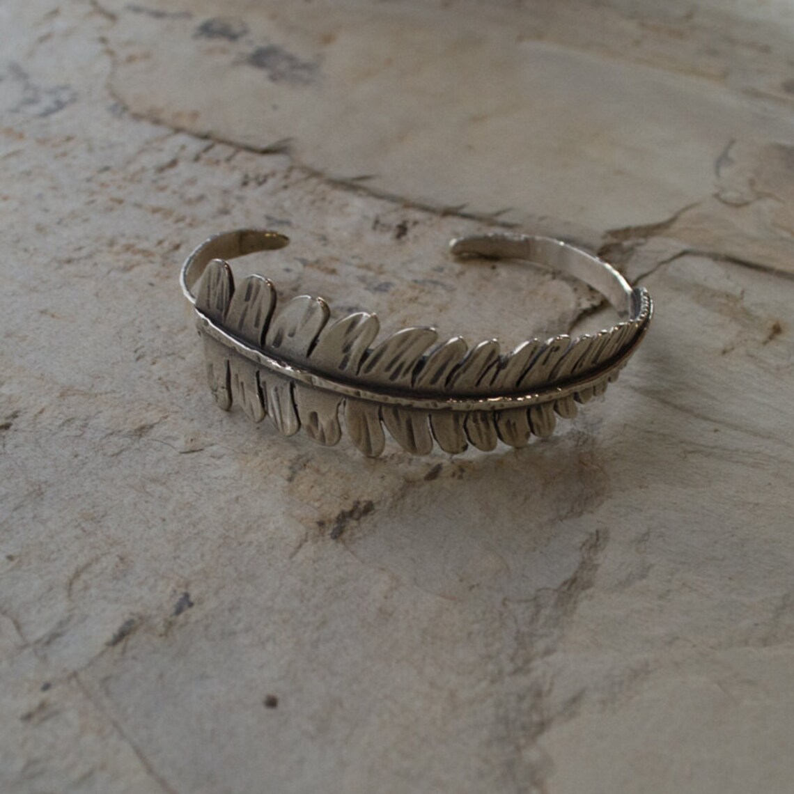 Leaf Cuff Bracelet, Sterling Silver Cuff, Organic Bracelet, Woodland ...