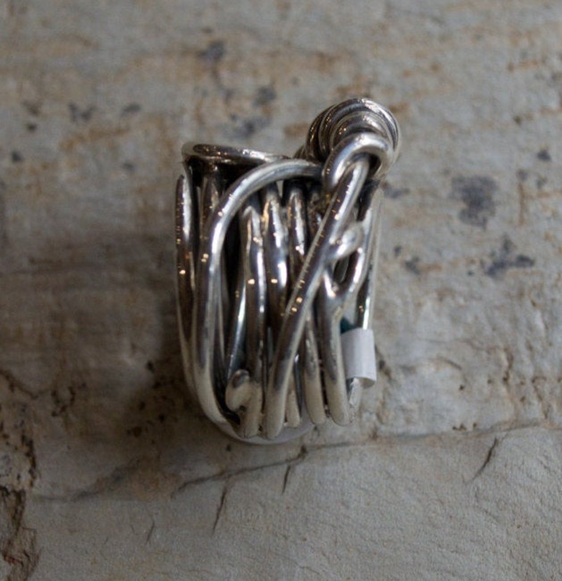 Sterling Silver Ring Wire Wrapped Silver Ring Silver Ring - Etsy