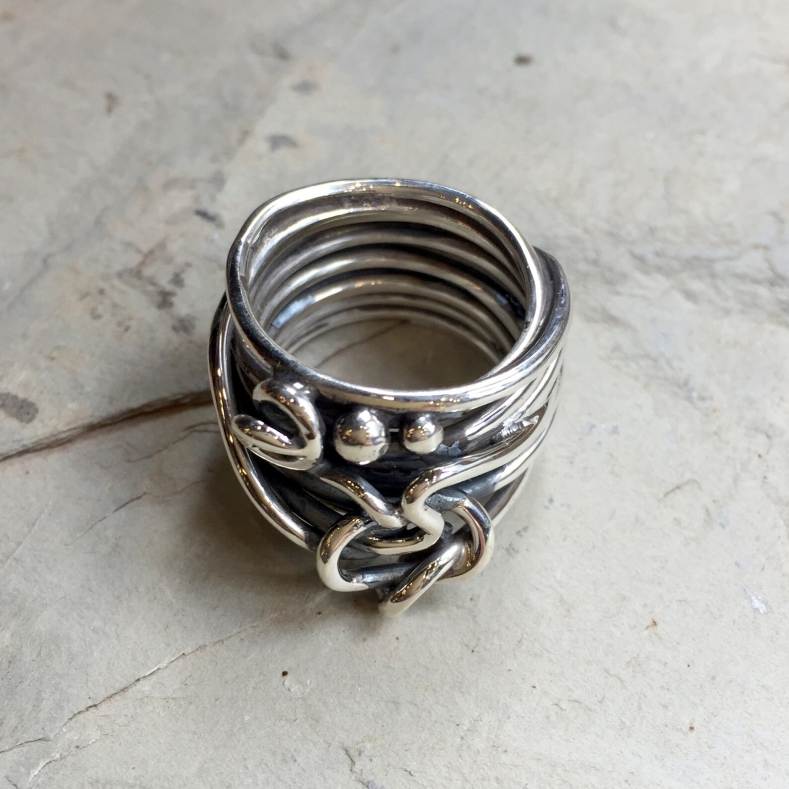 Sterling Silver Wrapped Ring, Sterling Silver Band, Sterling Silver ...